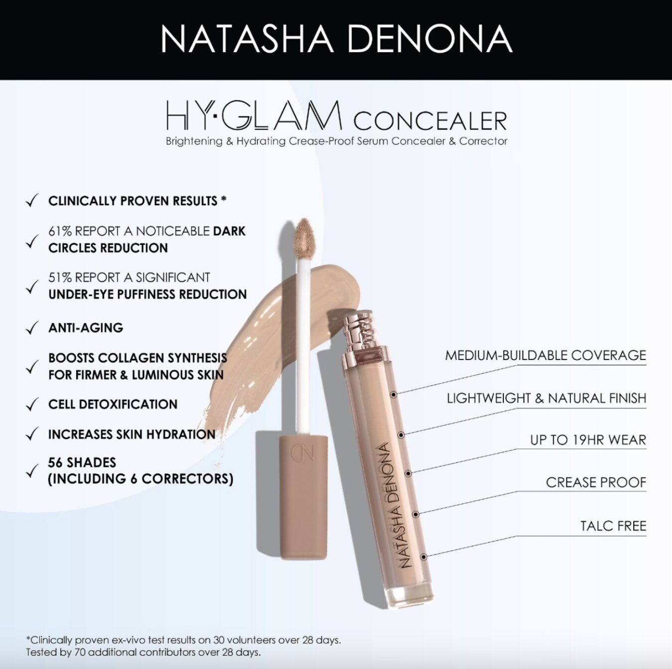 Natasha Denona Hy-Glam Concealer - Vanilla Beauté
